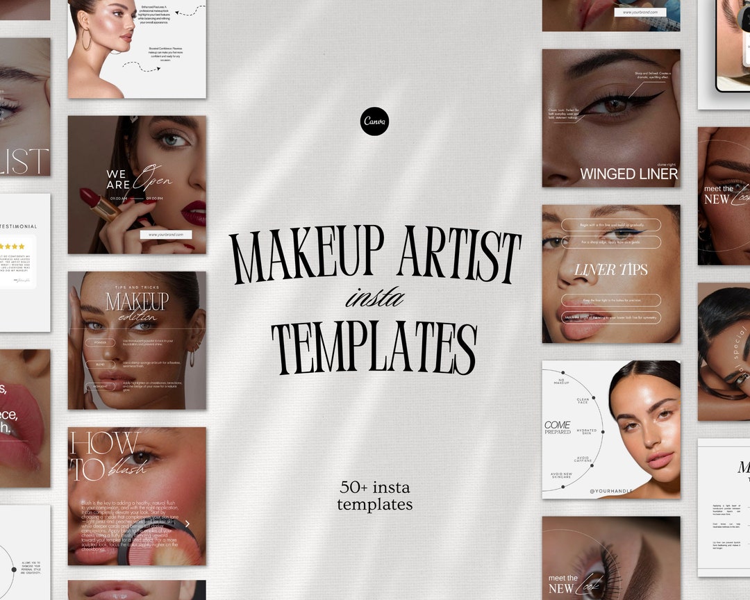 Makeup Artist Instagram Posts, Luxury MUA Templates, Makeup Instagram ...