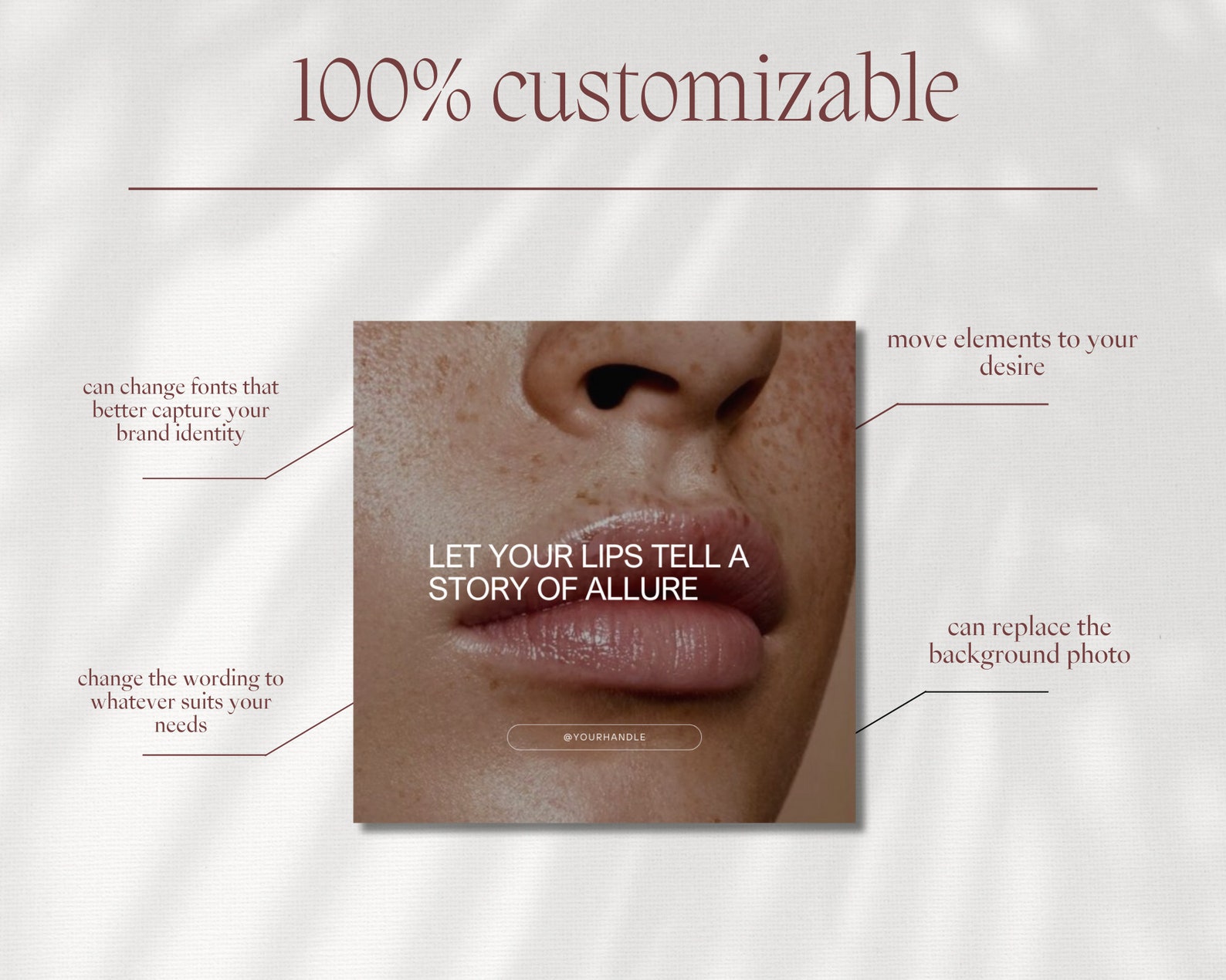Luxury Lip Filler & Botox Instagram Templates, Aesthetic Nurse and Lip ...
