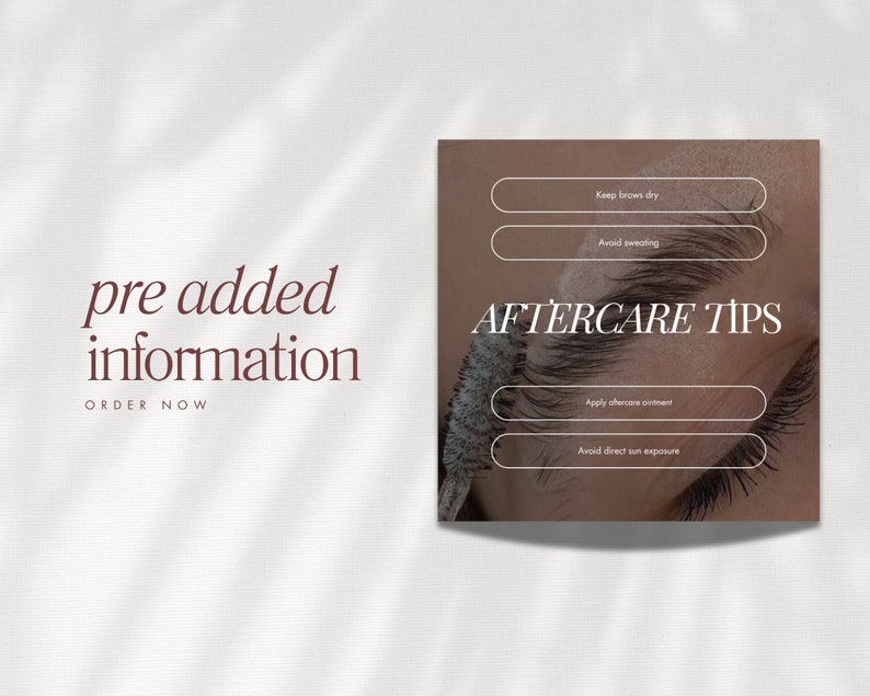 Microblading PMU Brows Instagram Template, Permanent Makeup Artist ...