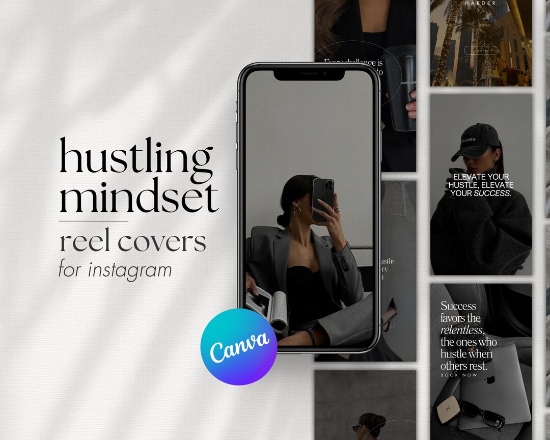 Luxury Instagram Reel Covers, CEO Hustle Mindset, Dark (canva Template ...