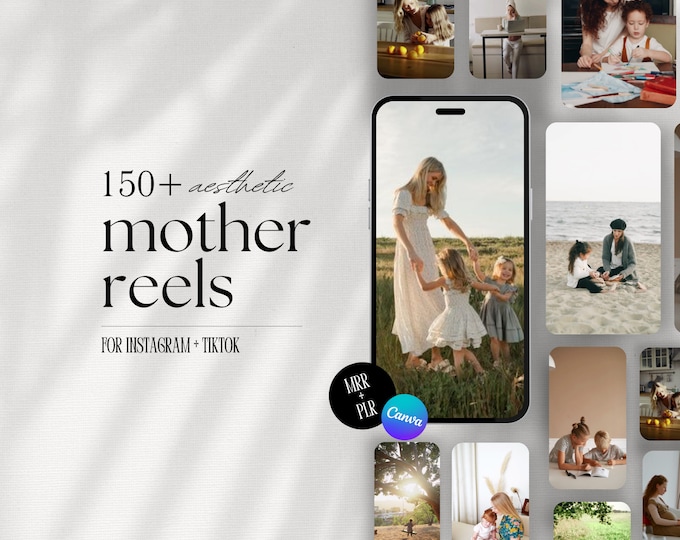 100 Motherhood Instagram Reels Templates, Editable Canva Mom Life ...