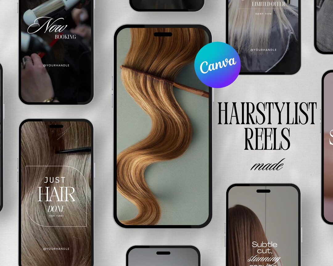 Hairstylist Instagram Video Reels, Hair Salon Branding, Hairdresser ...