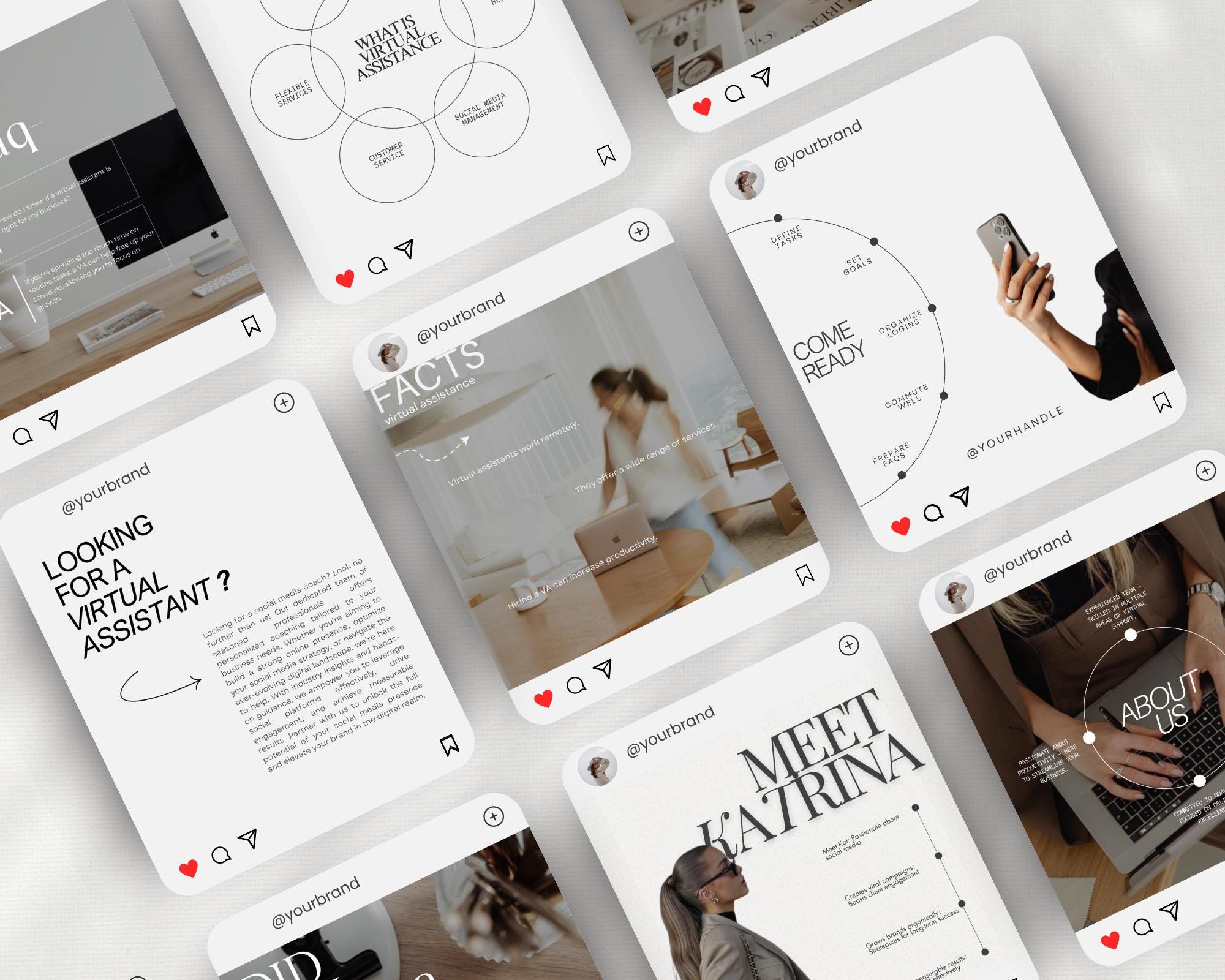 Virtual Assistant Instagram Post Templates,instagram Virtual Assistant ...