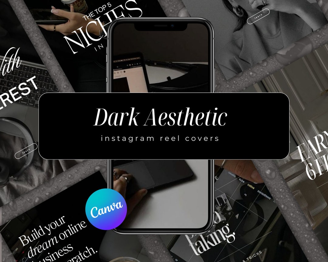 Dark Aesthetic Instagram Reel Covers, Luxury Reel Templates, Faceless ...