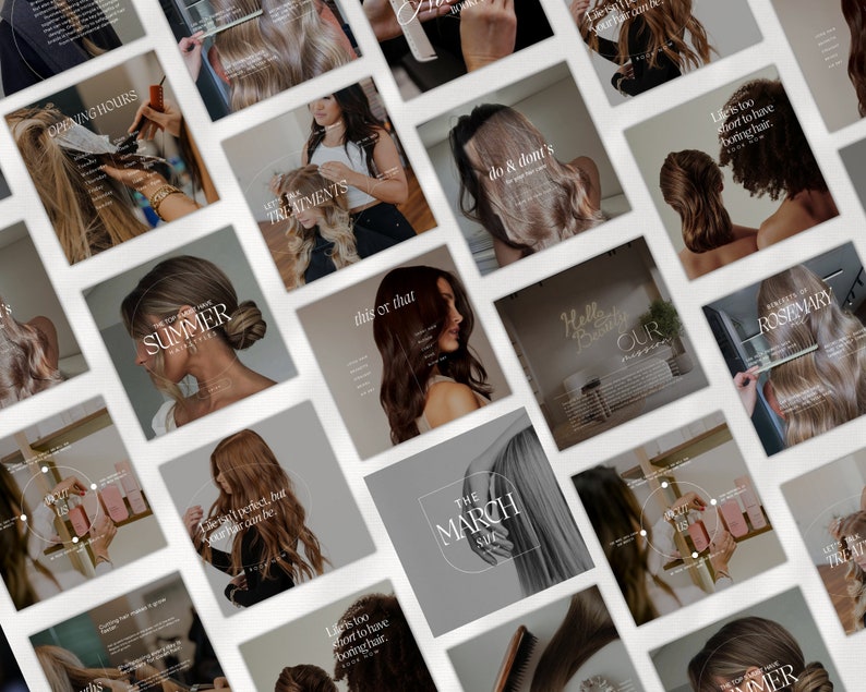 Hairstylist Instagram Post Templates , Hairstylist Social Media ...