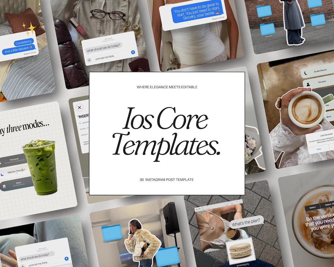 Content Creator Ios Core Instagram Templates, Trending Canva Bundle for ...
