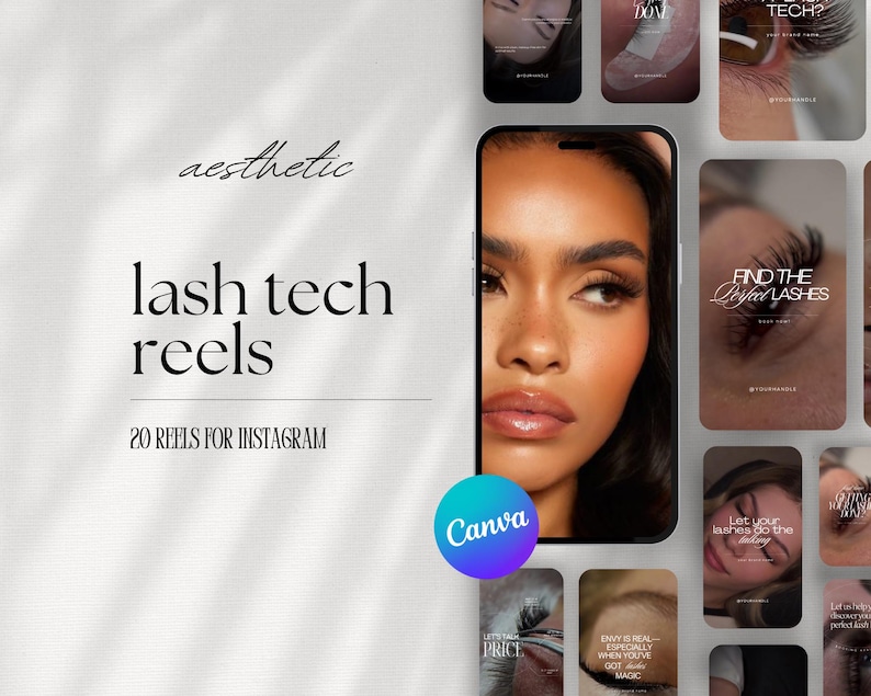Lash Tech Artist Instagram Video Reels, Luxury Lash Tech Artist ...