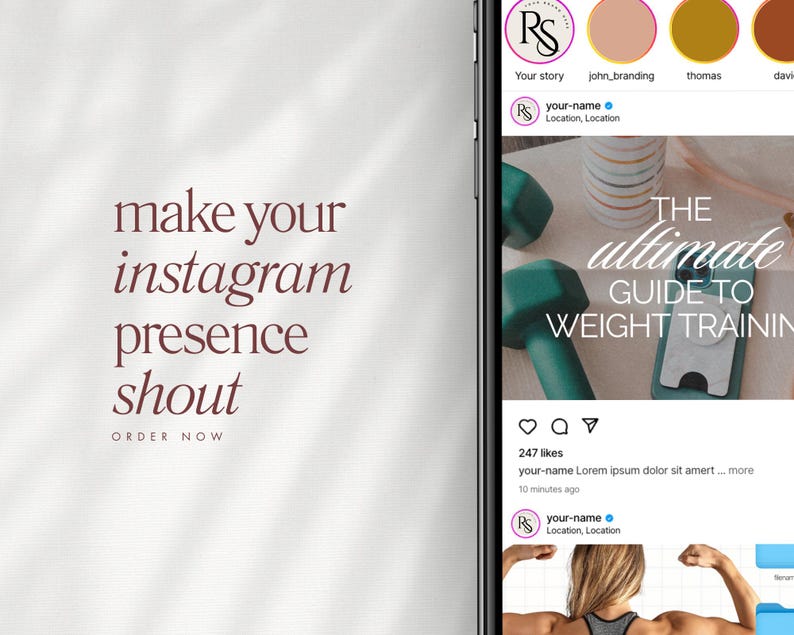 Fitness Instagram Templates for Personal Trainer Nutrition & Fitness ...