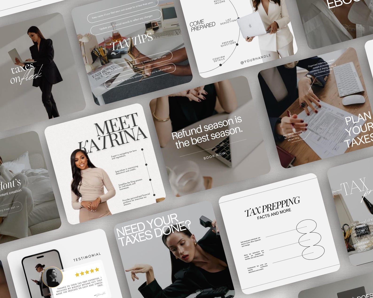 Tax Preparer Instagram Templates | Tax Preparation Flyers | Tax Prep ...