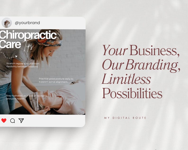 Chiropractor Instagram Post Templates, Chiropractic Clinic, Doctor ...