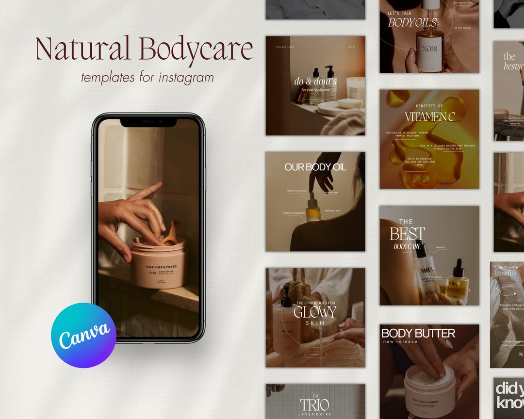 Bodycare and Skin Business Instagram Posts for Business Owners ...