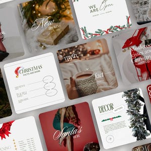Christmas Instagram & Social Media Post Templates | Editable Holiday ...