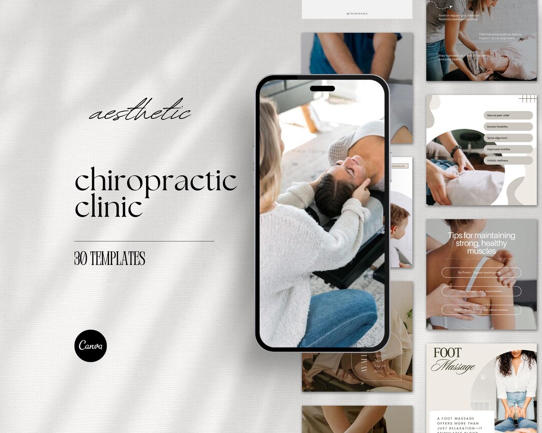 Chiropractor Instagram Post Templates, Chiropractic Clinic, Doctor ...
