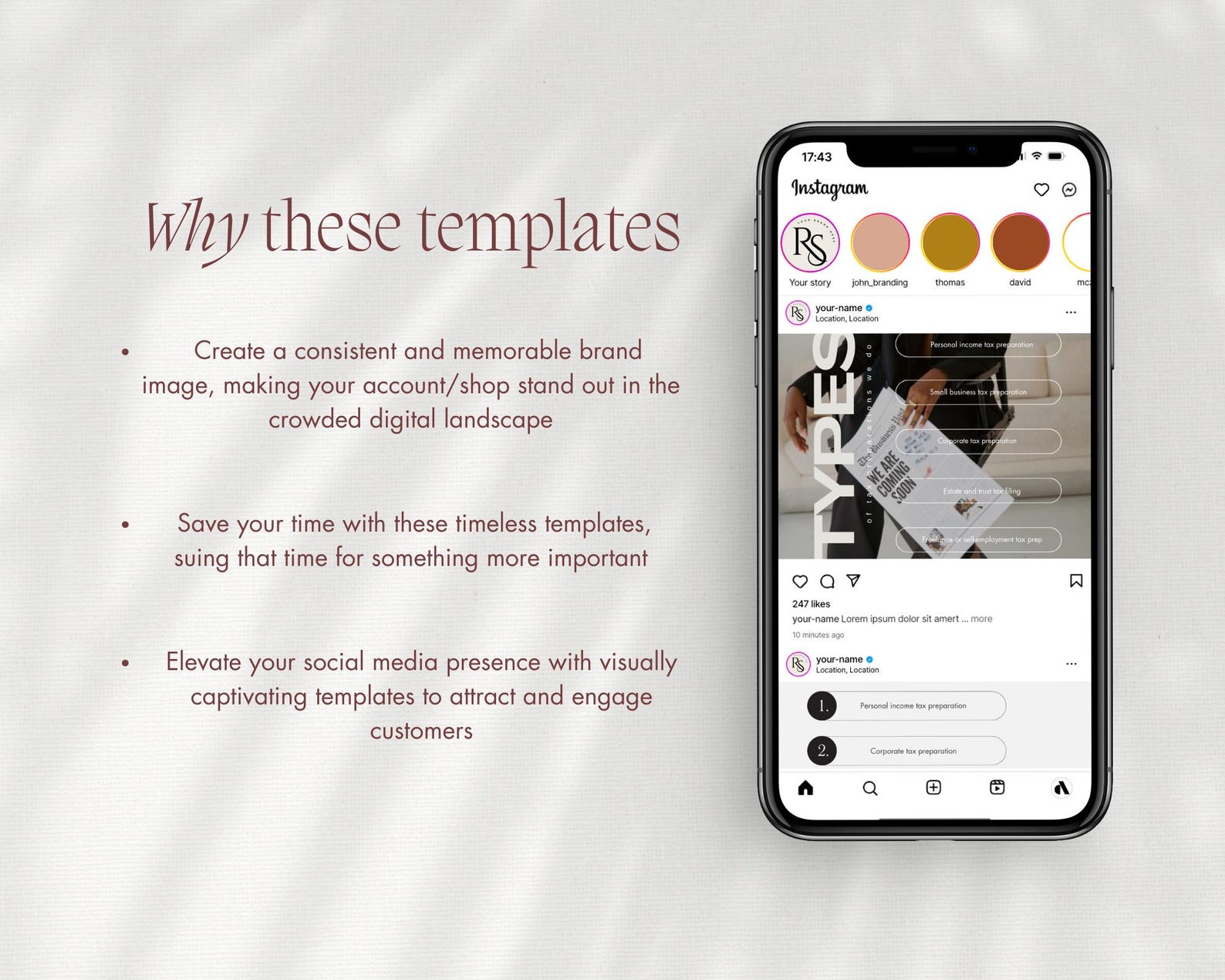 Tax Preparer Instagram Templates | Tax Preparation Flyers | Tax Prep ...