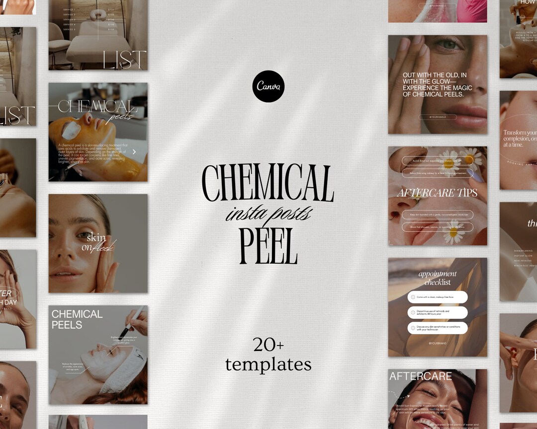 Chemical Peel Instagram Post Templates, Esthetician Posts, Skincare ...