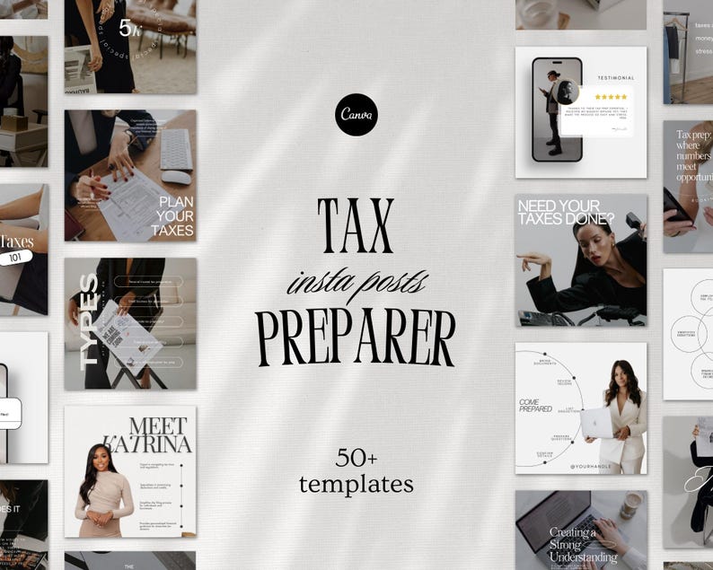 Tax Preparer Instagram Templates | Tax Preparation Flyers | Tax Prep ...