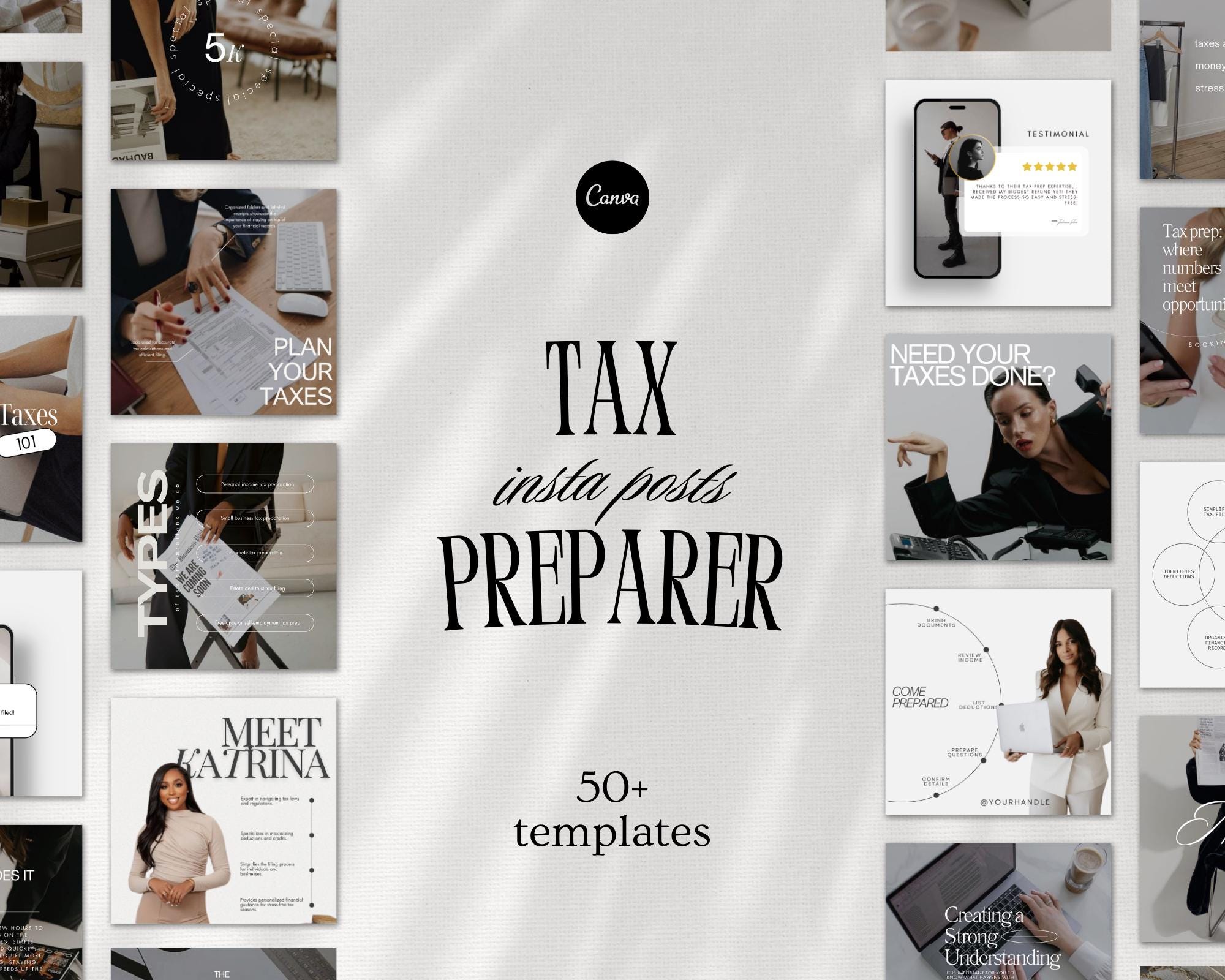Tax Preparer Instagram Templates | Tax Preparation Flyers | Tax Prep ...