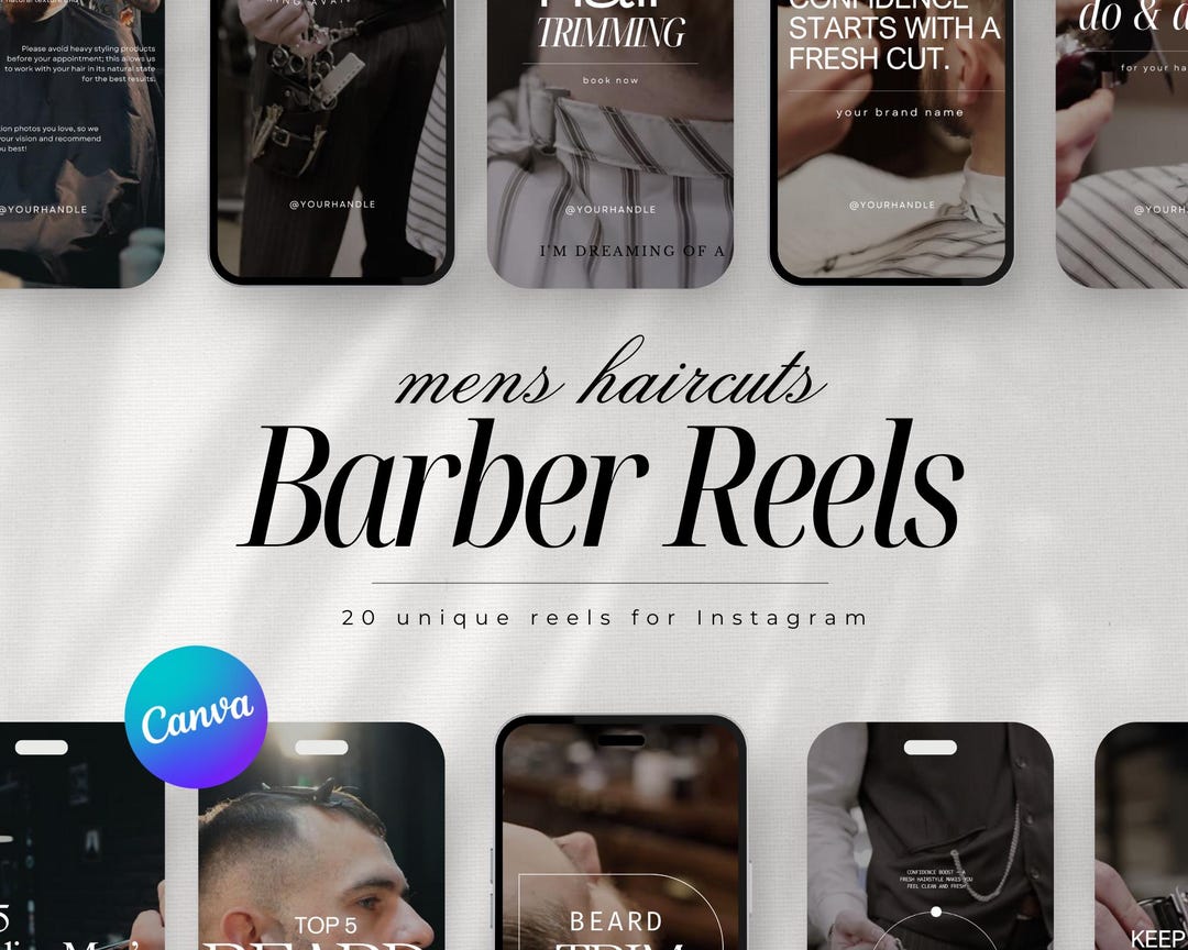 Barber Shop Instagram Video Reels, Men’s Hair Salon Branding, Barber ...