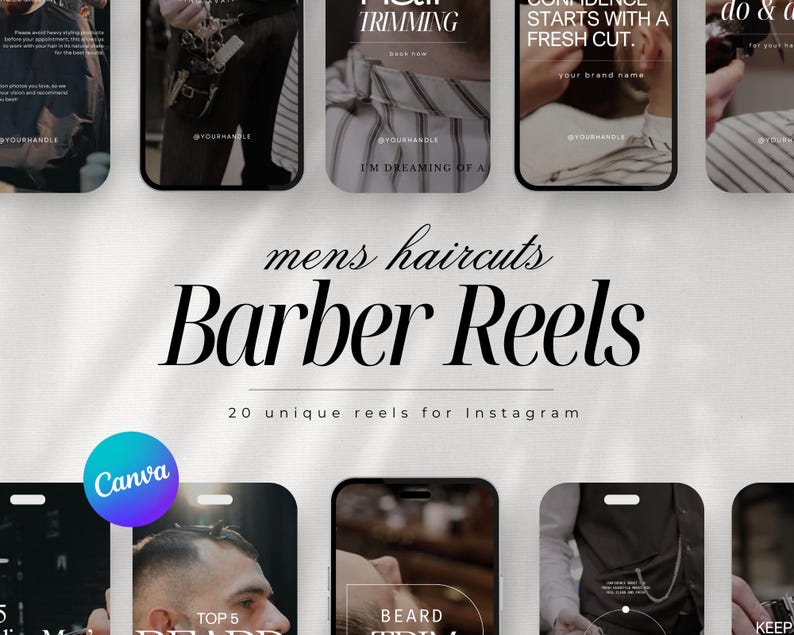 Barber Shop Instagram Video Reels, Men’s Hair Salon Branding, Barber ...