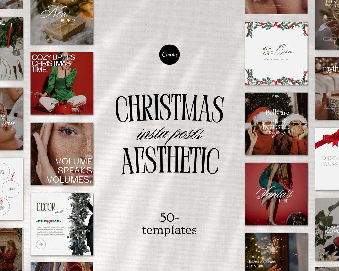 Christmas Instagram & Social Media Post Templates | Editable Holiday ...