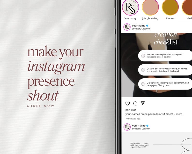 UGC Creator Instagram Templates | UGC Content Creator | Digital ...