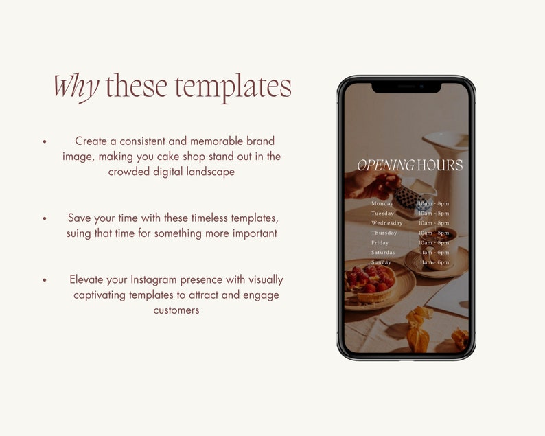 Bakery Instagram Story Templates, Pastry Shop Branding Kit, Cake ...