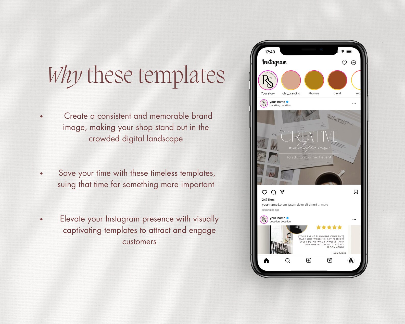 Editable Event Planner Instagram Post Templates, Event Planner Social ...