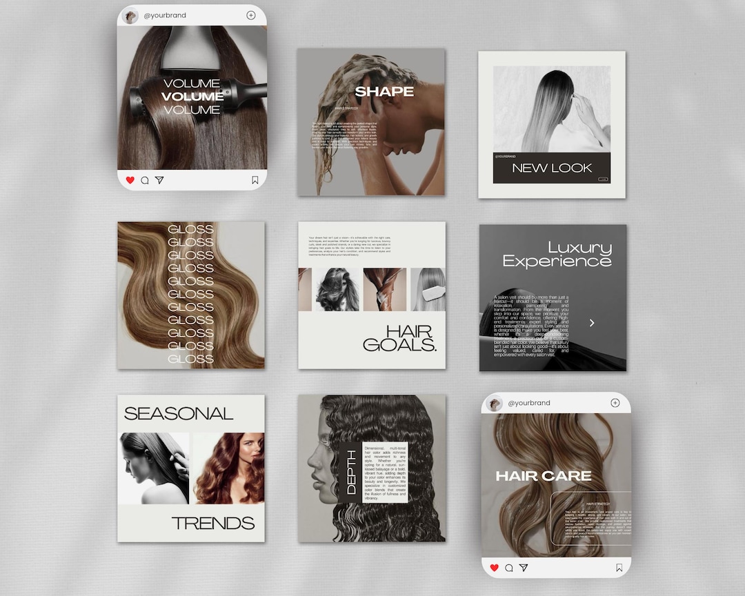 Hairstylist Instagram Post Templates, Hairstylist/hairdresser Posts ...