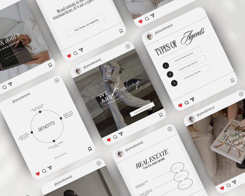 Luxury Real Estate Instagram Template | Realtor Social Media Bundle ...