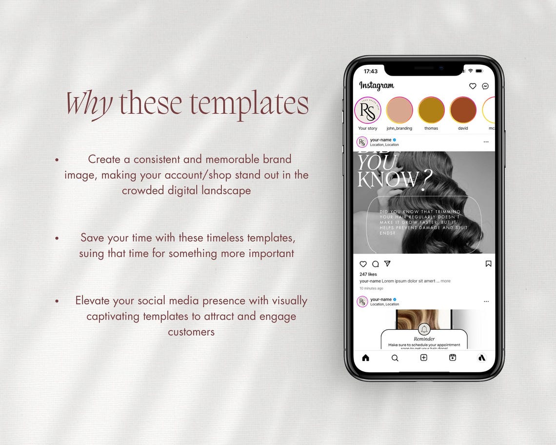 100+ Hairstylist Instagram Post Templates,hairstylist/hairdresser Posts ...