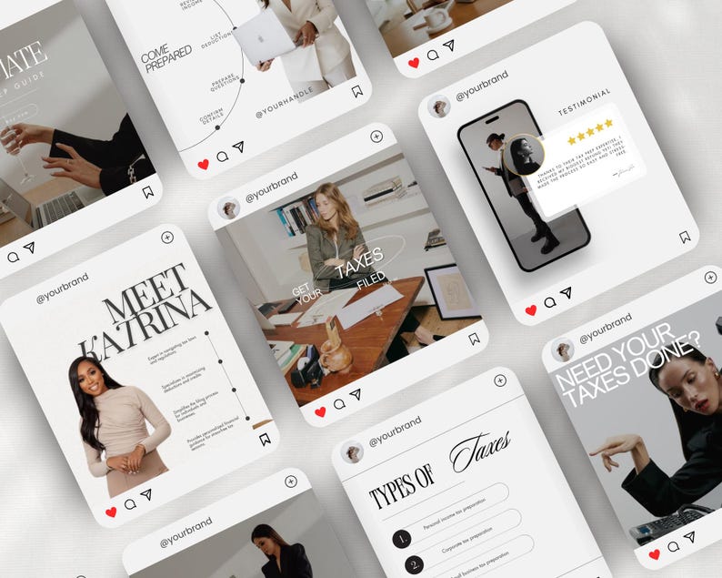 Tax Preparer Instagram Templates | Tax Preparation Flyers | Tax Prep ...