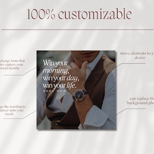 Men's Instagram Post Templates, Luxury Lifestyle, Digital Marketing ...