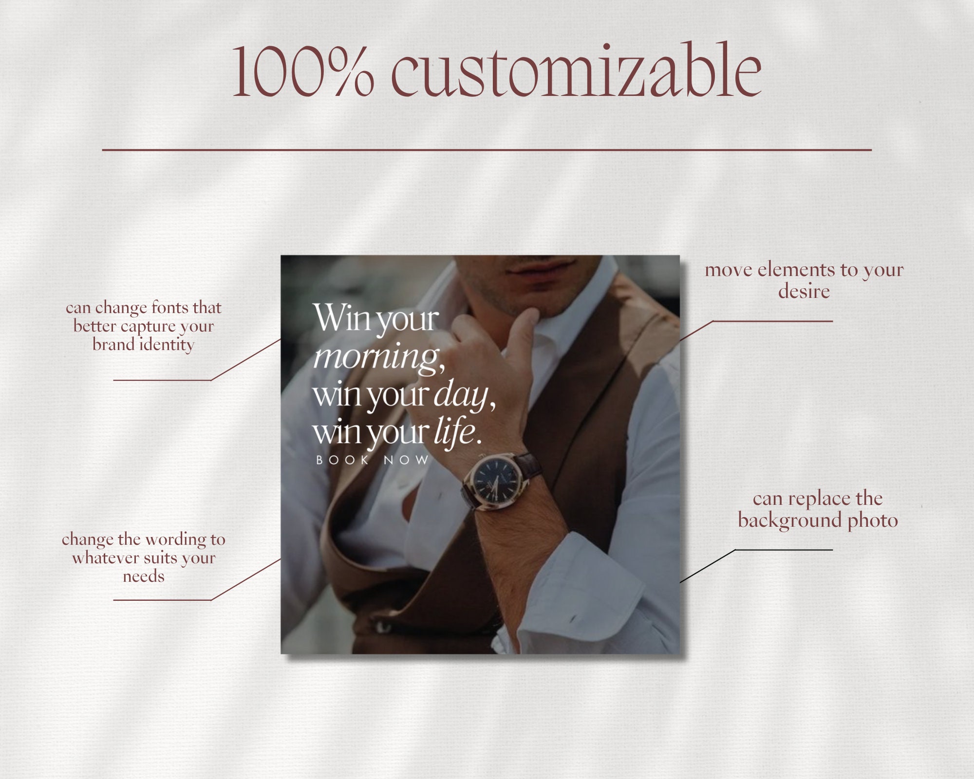 Men's Instagram Post Templates, Luxury Lifestyle, Digital Marketing ...