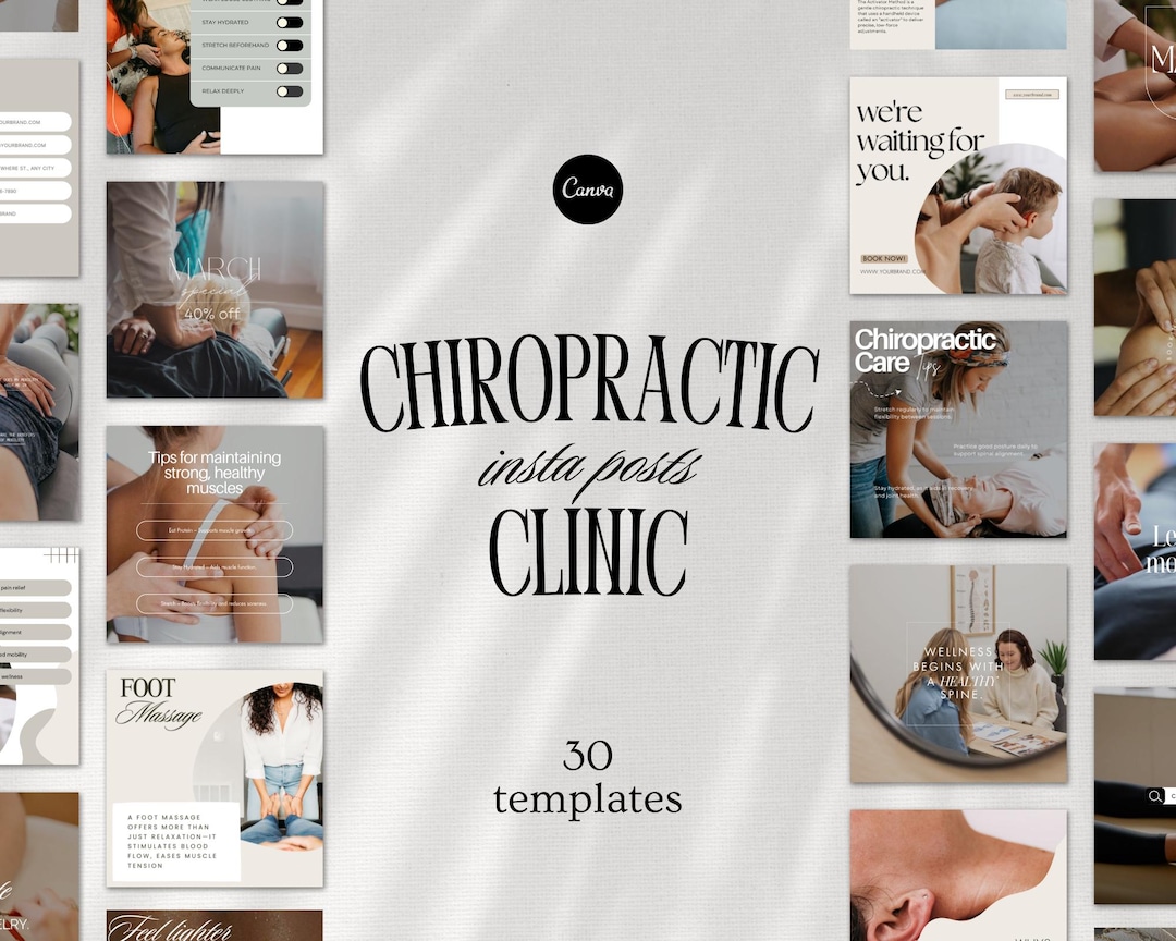 Chiropractor Instagram Post Templates, Chiropractic Clinic, Doctor ...