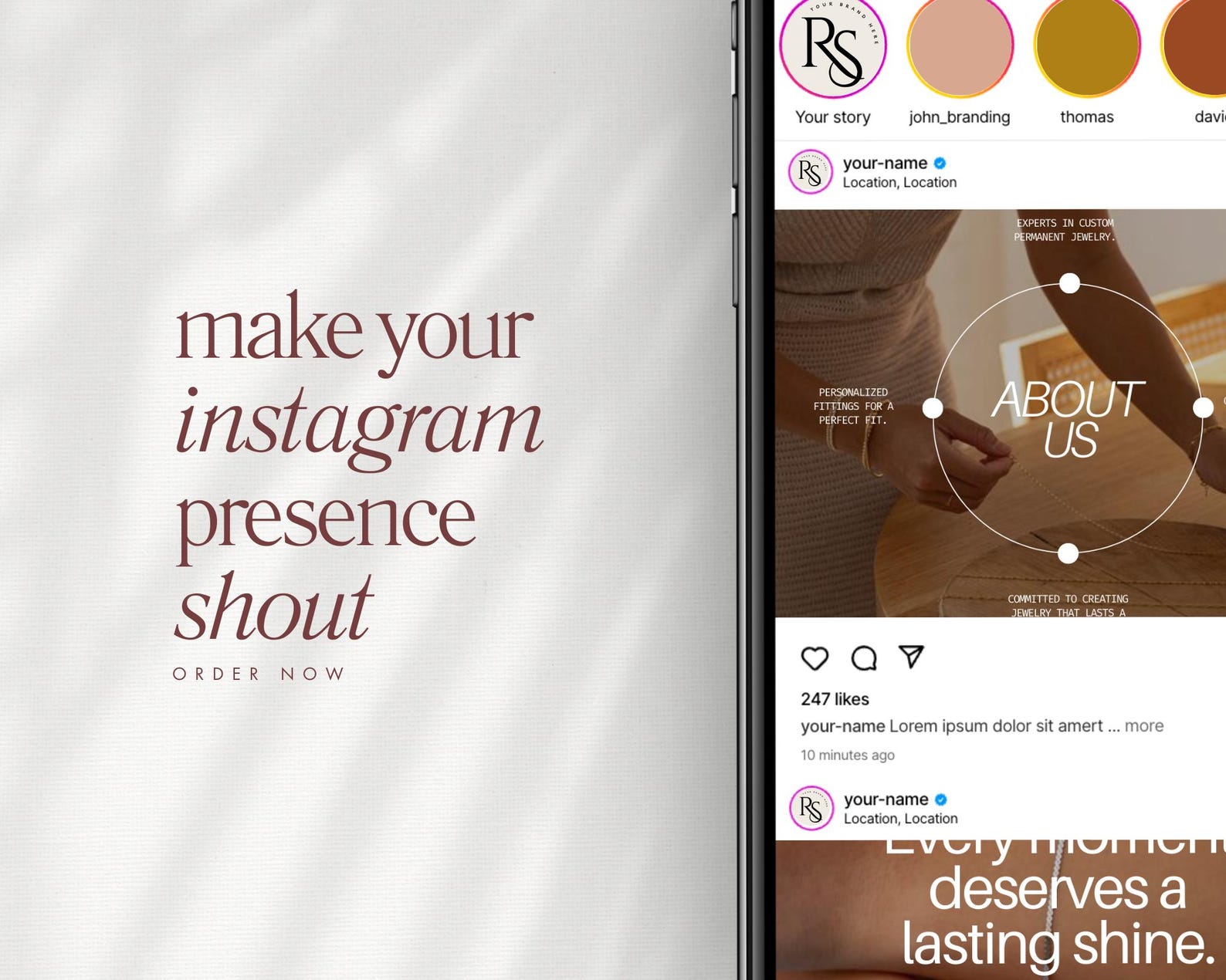 100 Editable Permanent Jewelry Instagram Posts Template, Aesthetic ...