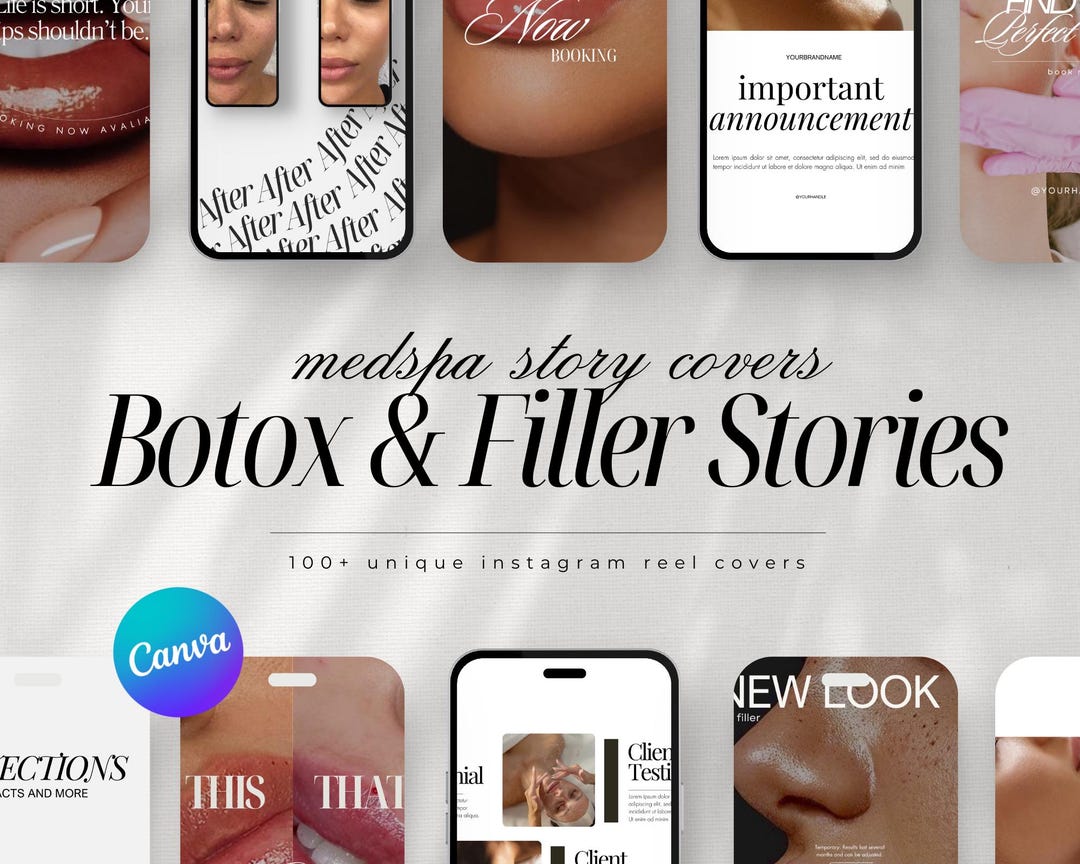 100+ Lip Filler & Botox Instagram Stories Templates, Before and After ...