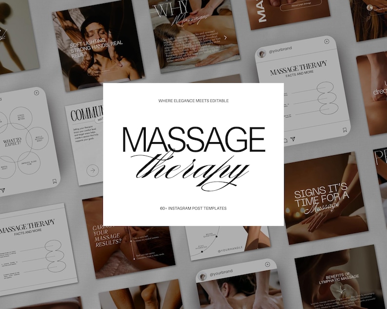 Massage Therapist Instagram Templates, Massage Social Media Posts ...