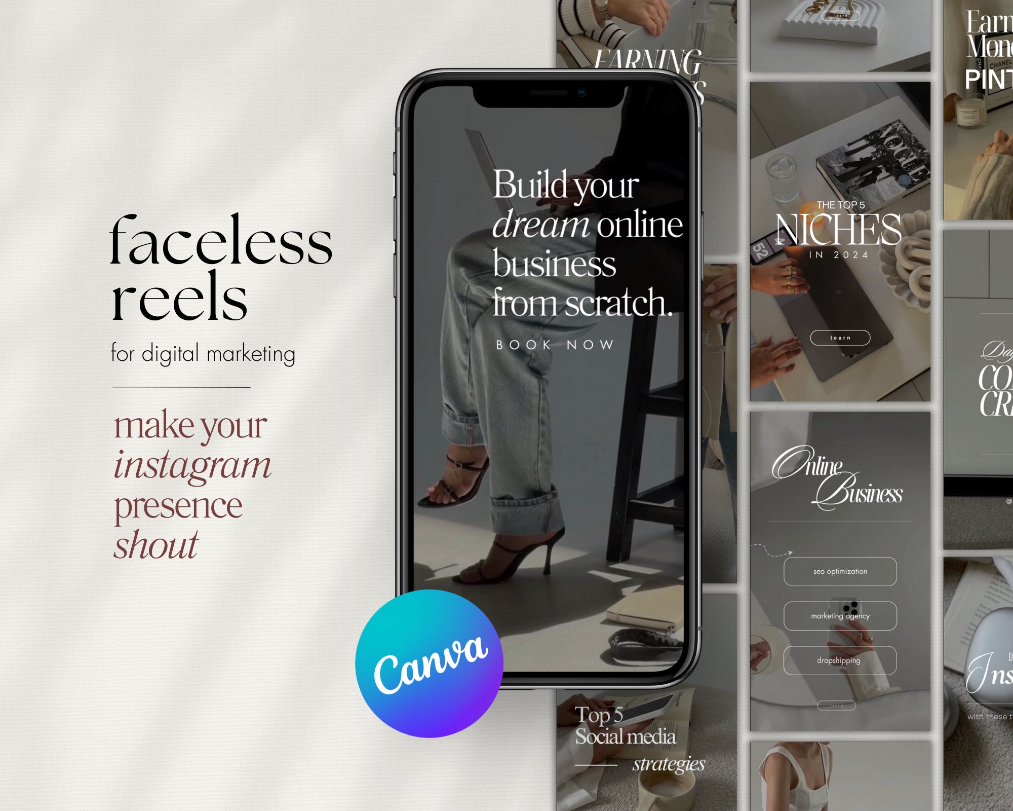 Faceless Reels for Digital Marketing Coaches, Coach Instagram Video ...