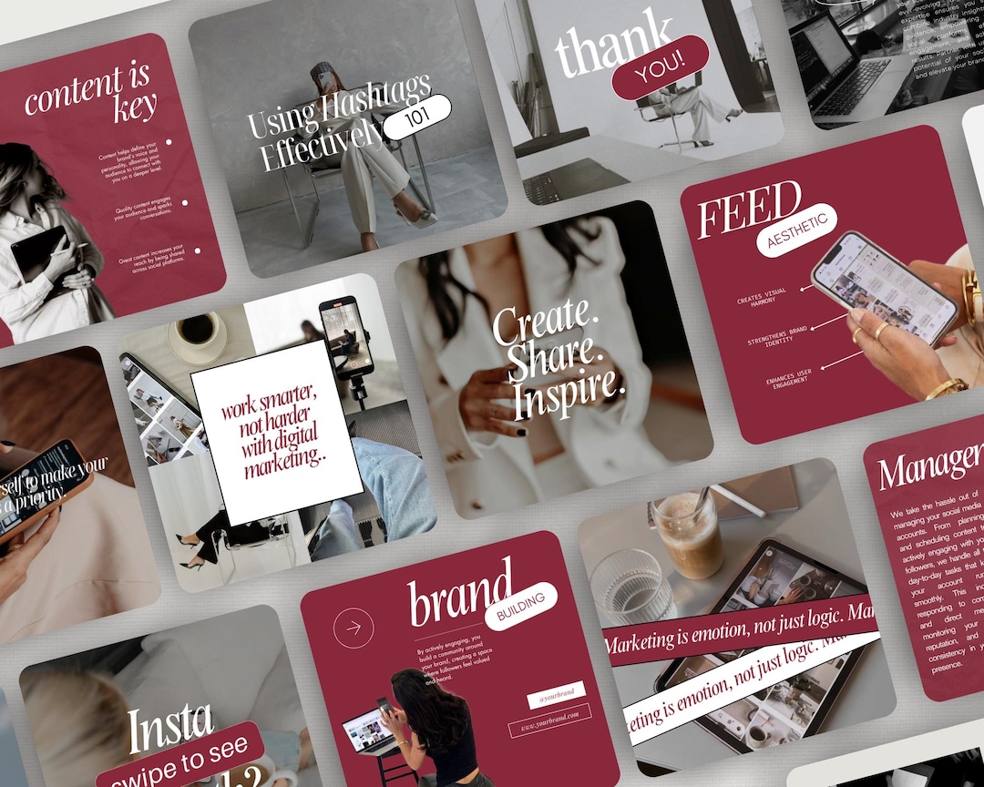 Social Media Manager Instagram Templates, Bold Marketing Agency ...