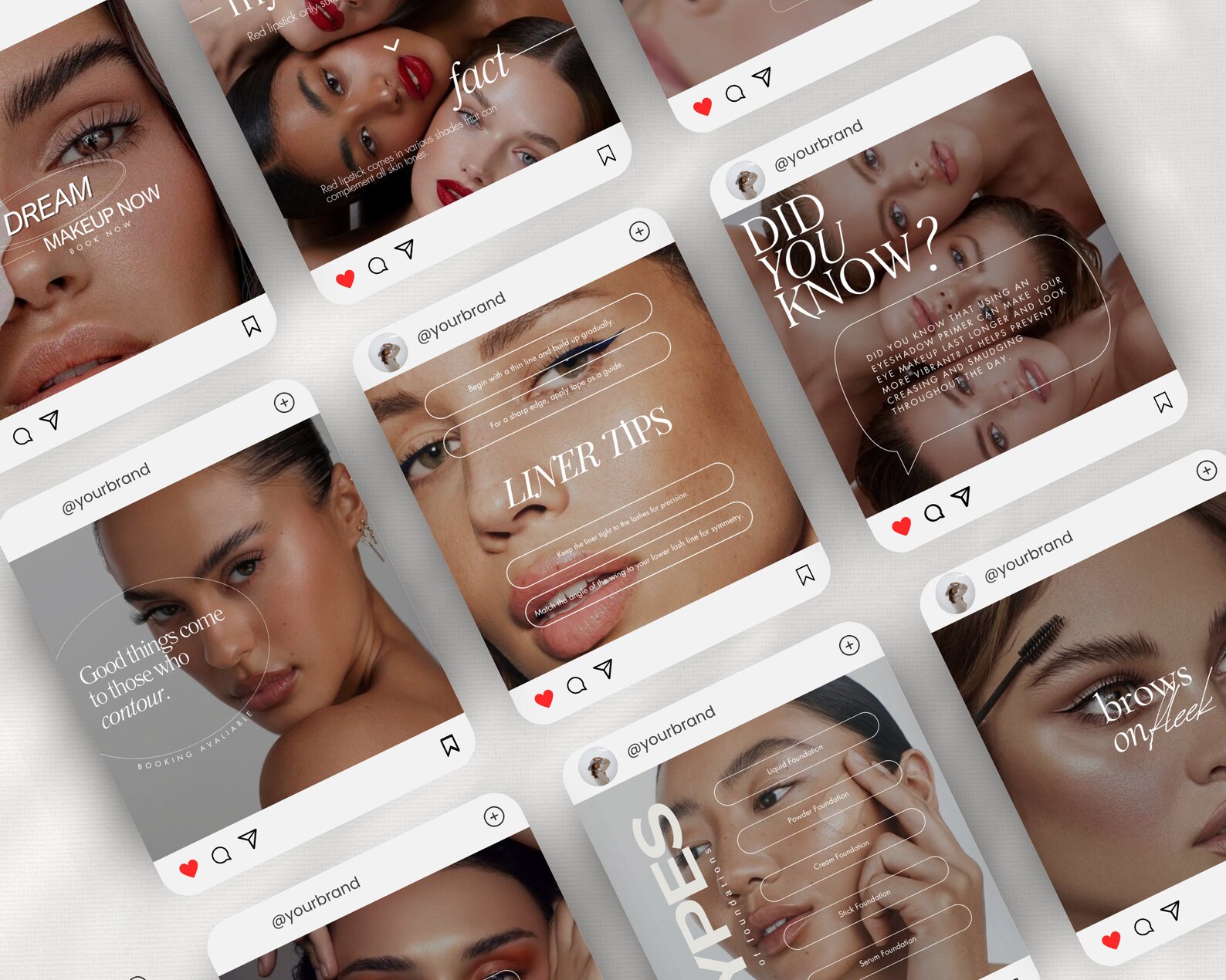 Makeup Artist Instagram Posts, Luxury MUA Templates, Makeup Instagram ...