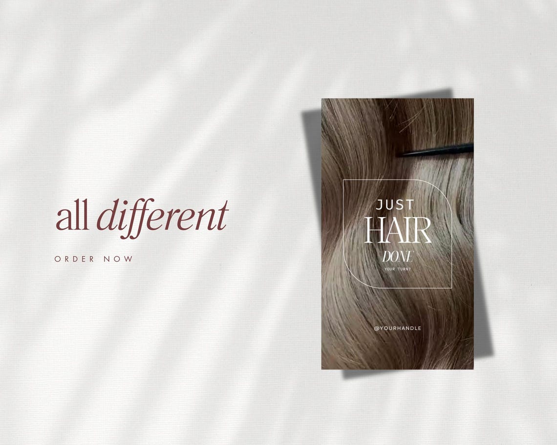 Hairstylist Instagram Video Reels, Hair Salon Branding, Hairdresser ...