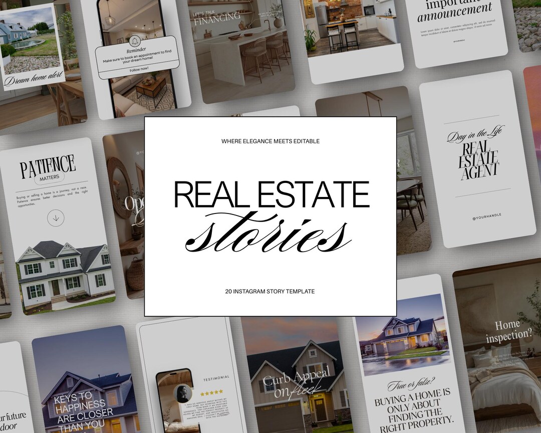 Realtor Instagram Highlight Covers, Neutral Branding Canva Templates - Etsy