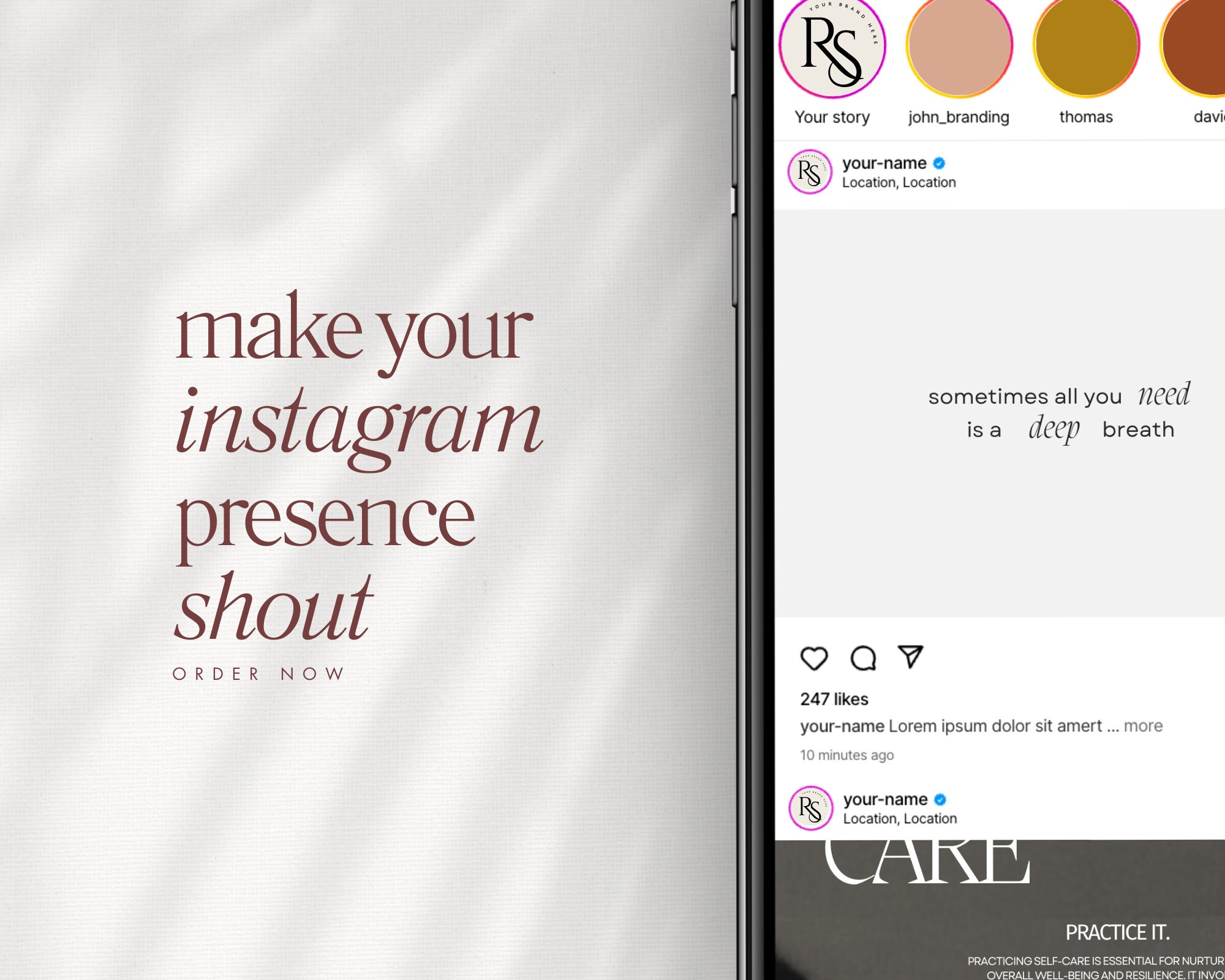 Holistic Coach Instagram Templates, Wellness and Health Coach Instagram ...