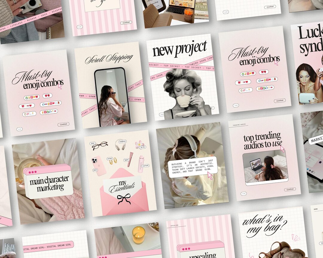 Pink Instagram Post Templates, Girly Social Media, Canva Coach Post ...