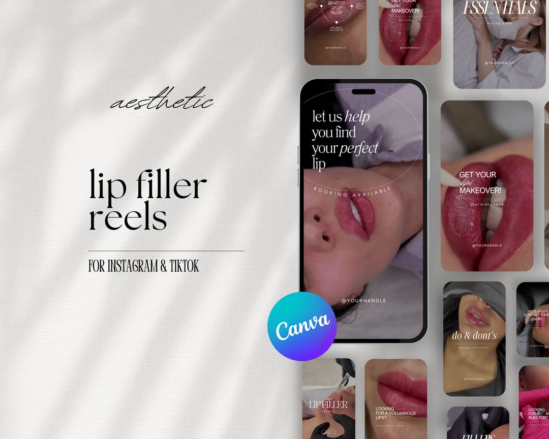 Luxury Lip Filler Instagram Video Reel Templates , Nurse Injector Reels ...