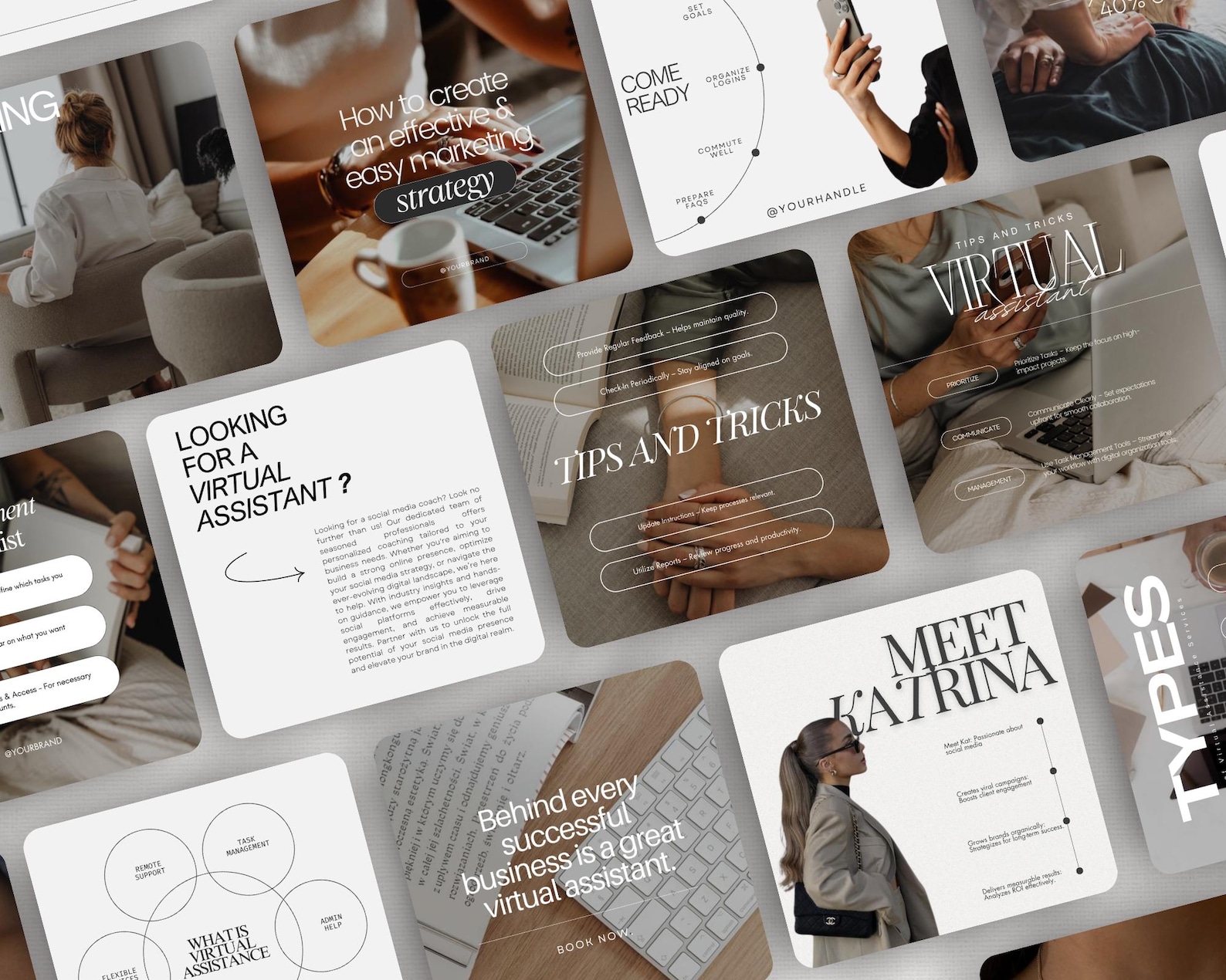 Virtual Assistant Instagram Post Templates,instagram Virtual Assistant ...