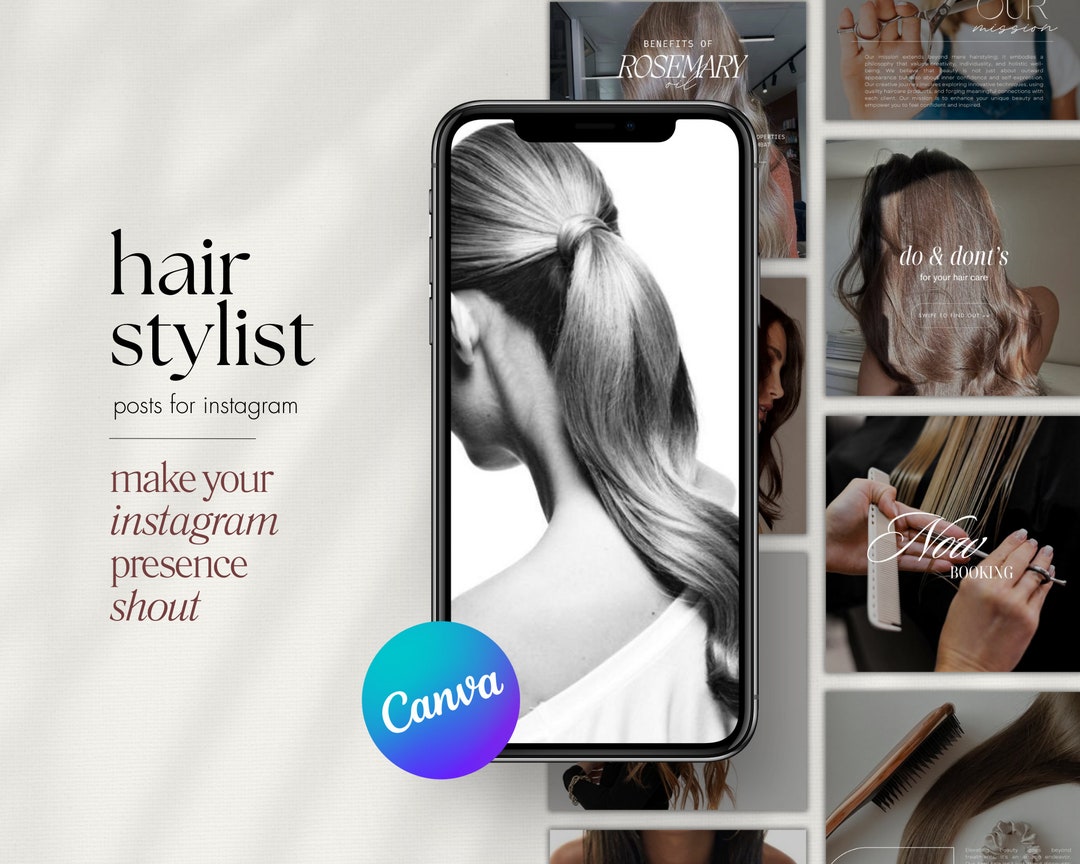 Hairstylist Instagram Post Templates , Hairstylist Social Media ...