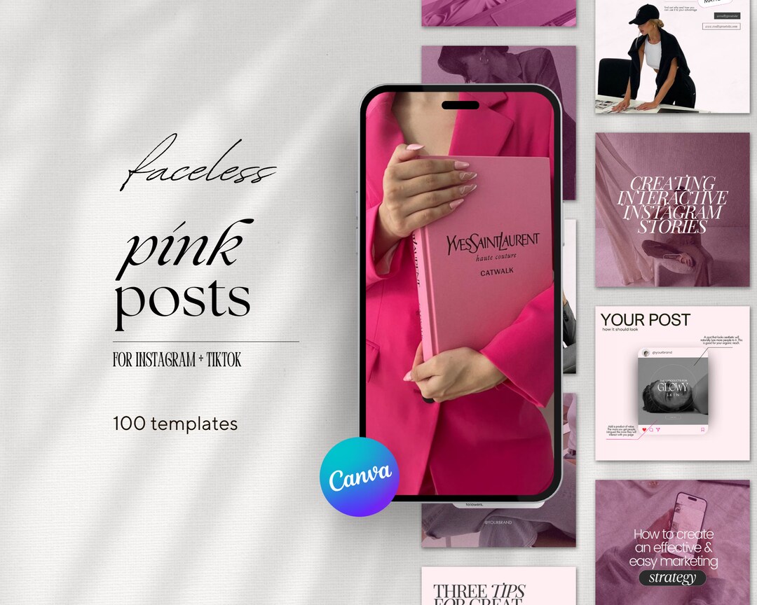 Pink Instagram Template, Digital Marketing Agency Templates Canva Posts ...
