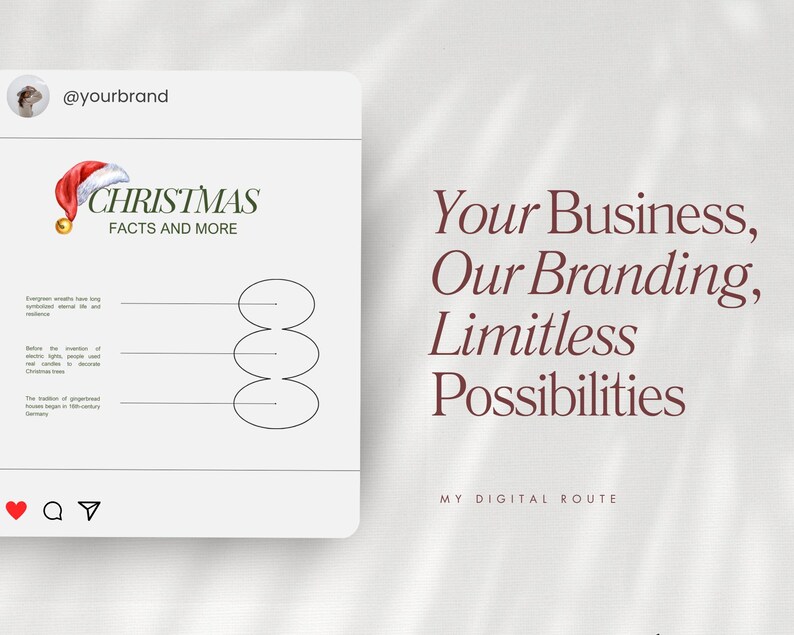 Christmas Instagram & Social Media Post Templates | Editable Holiday ...