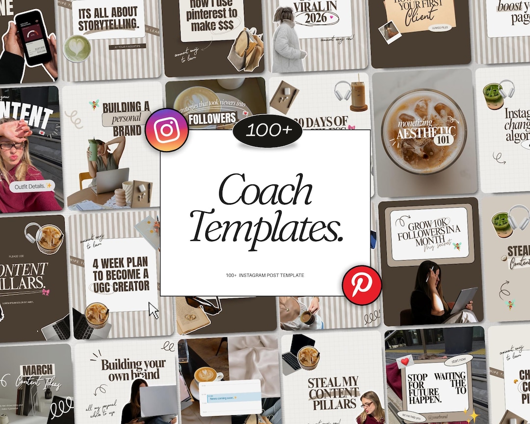 100+ Coaching Instagram Templates for Content Creator Digital Marketing ...